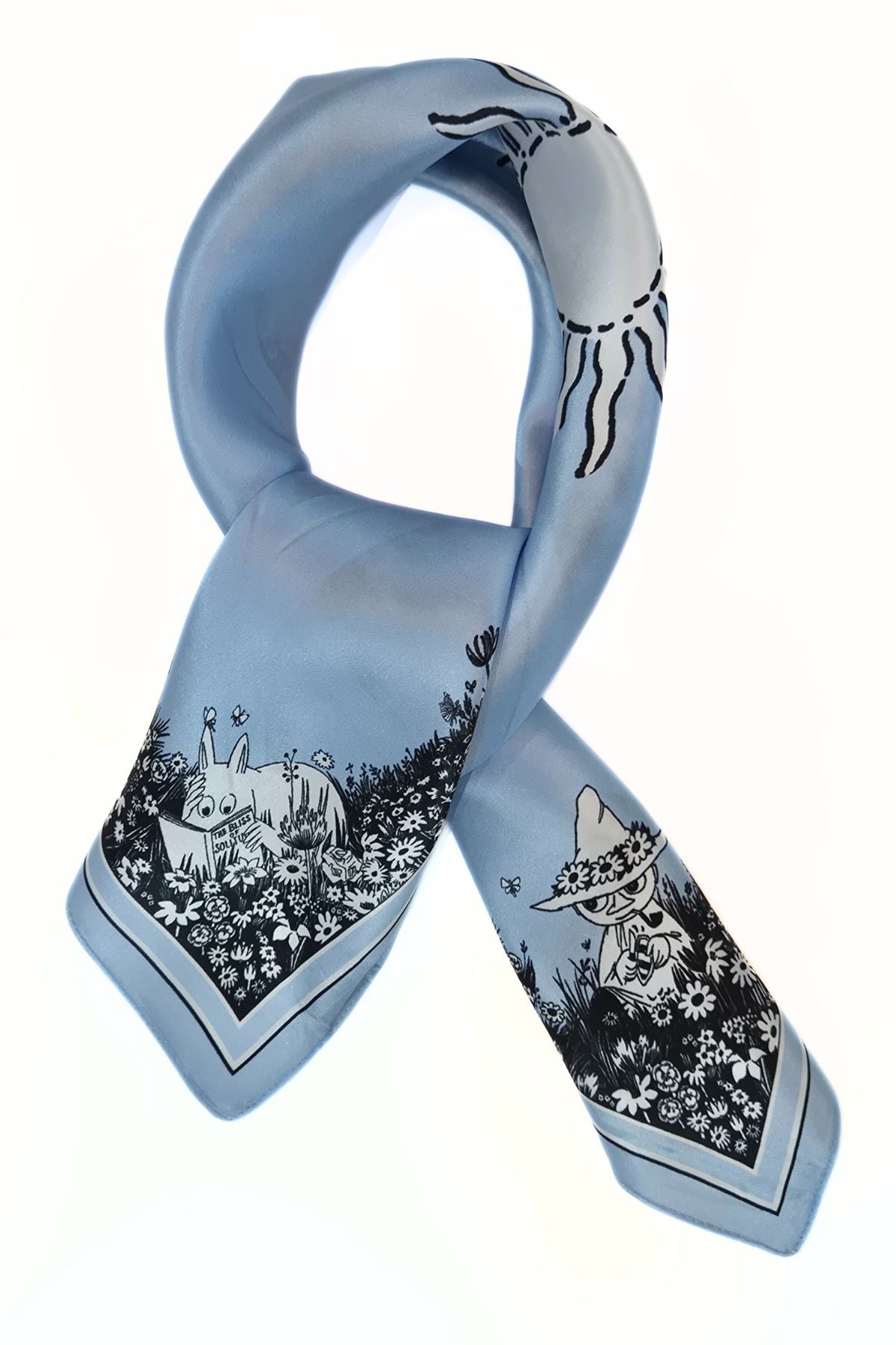 Moomin silk scarf 70x70cm | Lasessor | Design From Finland